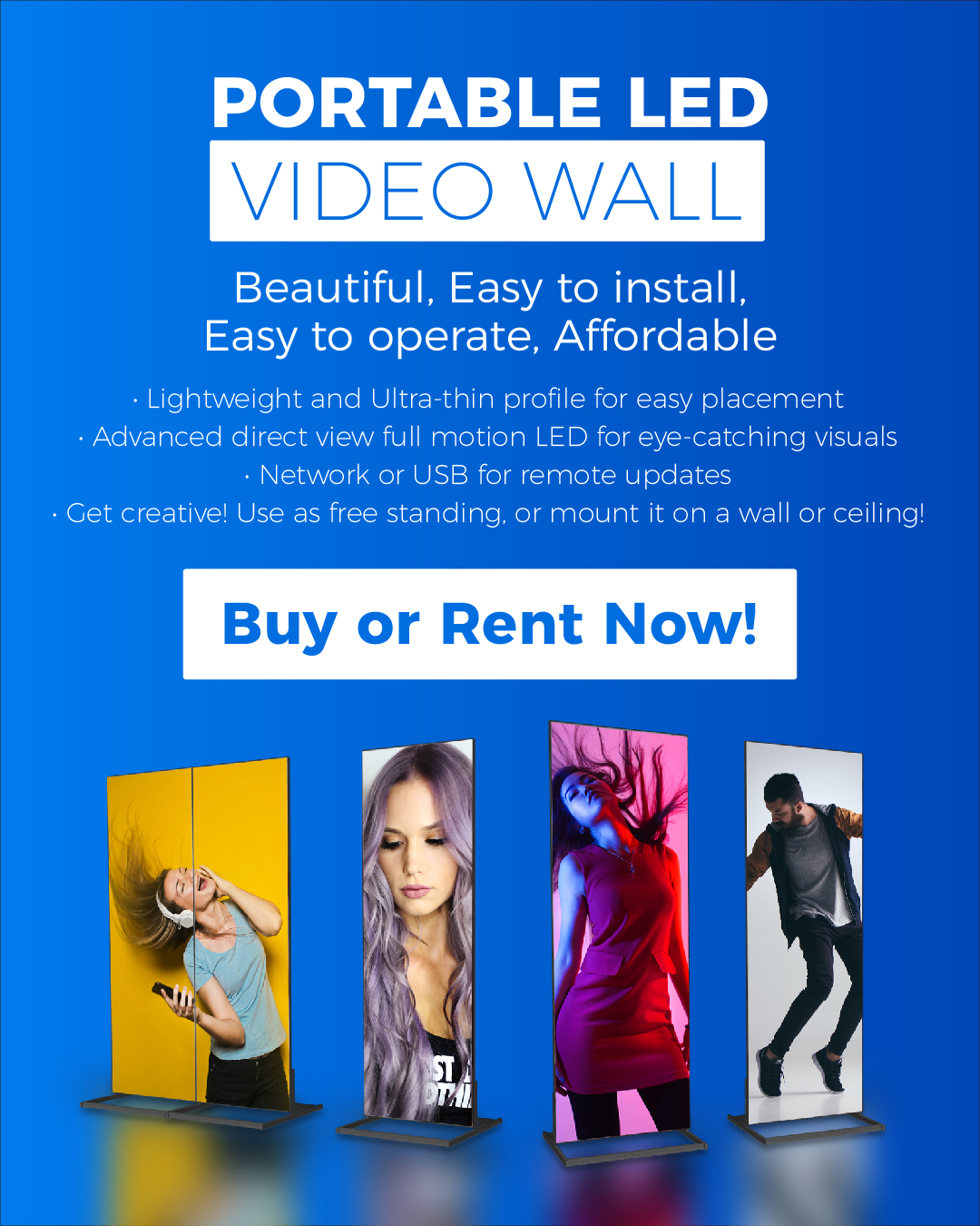 Portable LED Mobile Banner | Signcast Media Inc